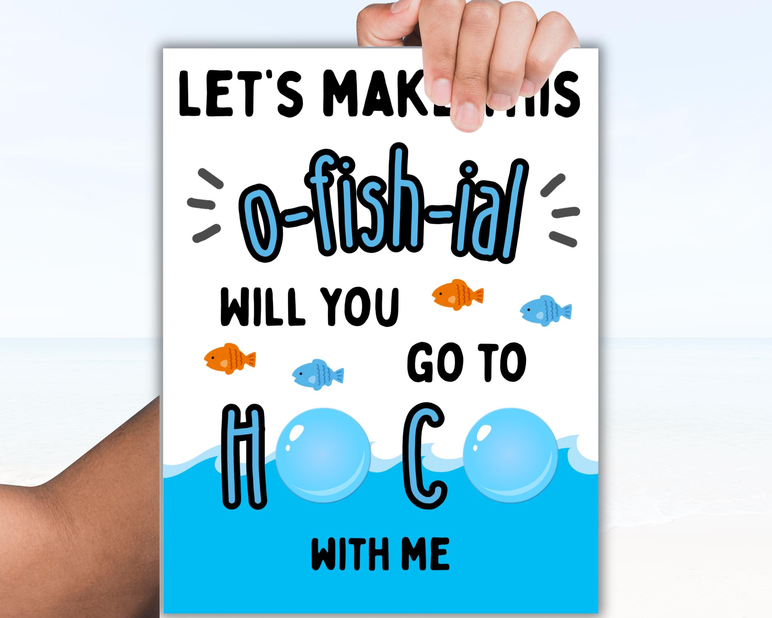 Editable Fish Homecoming Proposal Sign, Printable HOCO Poster Proposal ...