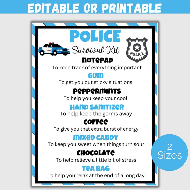 Police Survival Kit - Etsy