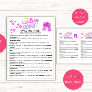 Ladies Night Pass the Prize, Printable Girls Night Pass the Parcel Game ...