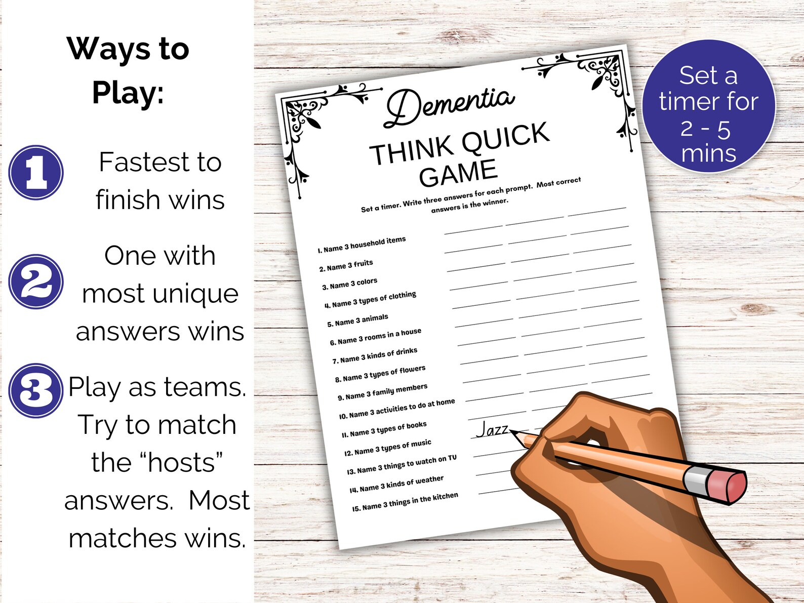 Dementia Think Quick, Think Quick Memory Care Game, Dementia Games, Ice ...