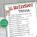Reindeer Trivia Game, Printable Reindeer Quiz, Christmas Party Game ...