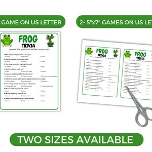 Frog Game Bundle, Frog Birthday Party Ideas, Hoppy Birthday Game, Frog ...