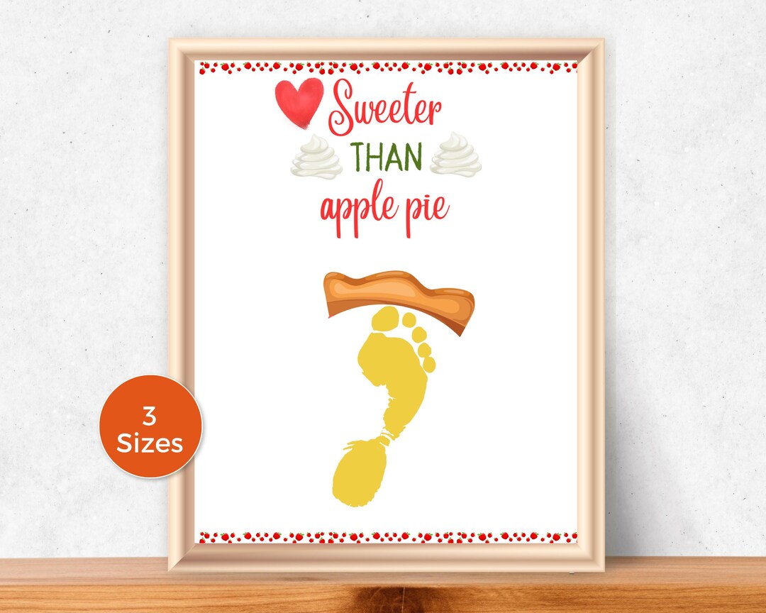 Apple Pie Footprint Art, Fall Handprint Craft for Toddlers ...