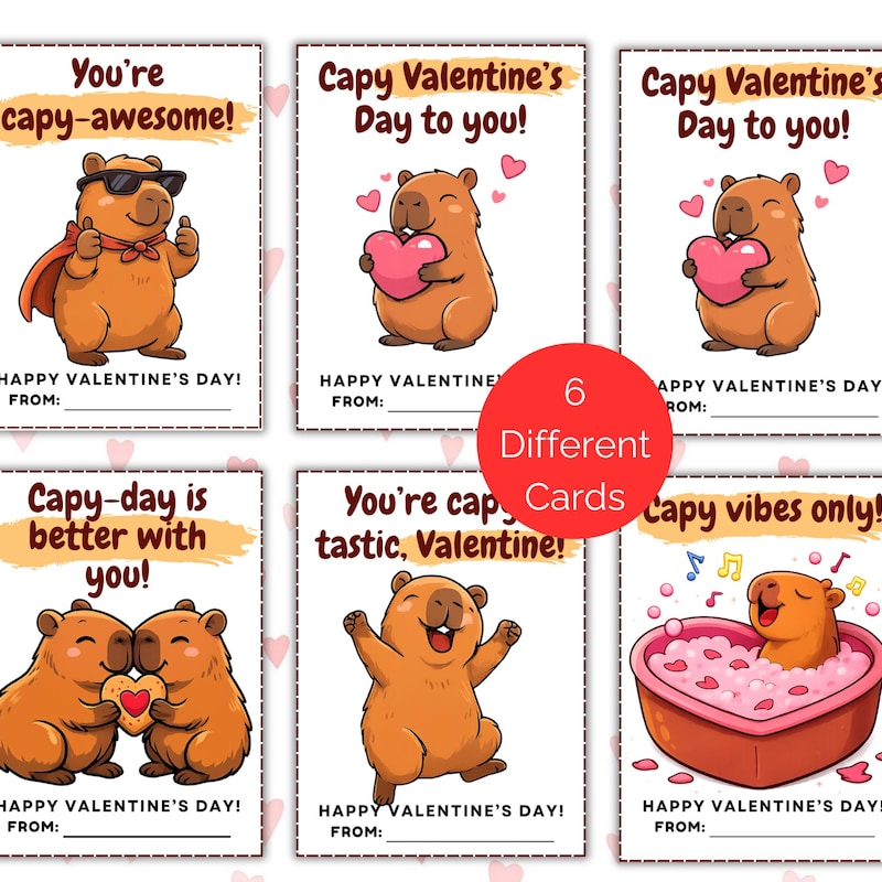 Capybara Valentine - Etsy