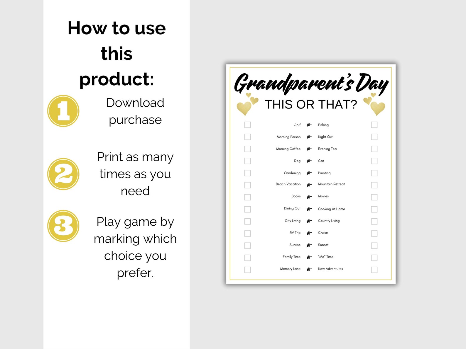 Grandparents This or That Game, Printable Grandparents Day Game ...