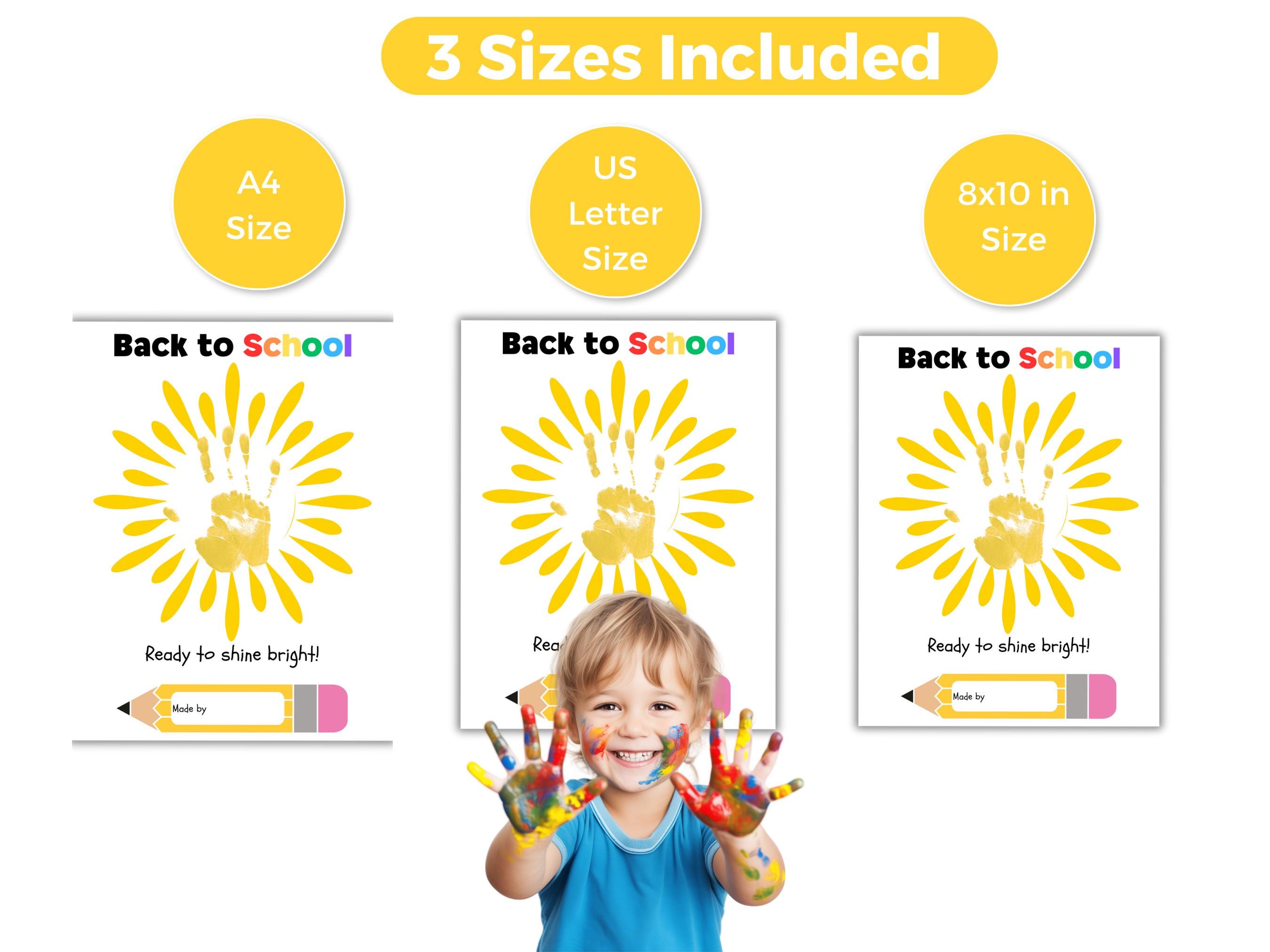 Back to School Handprint Art, Shine Bright Handprint Craft, Preschool ...