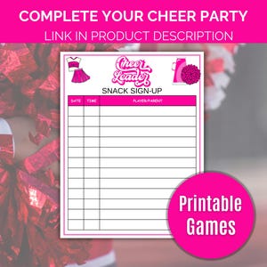 What's Your Cheer Name Game + Name Tags, Printable Cheer Party Game ...