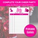 What's Your Cheer Name Game + Name Tags, Printable Cheer Party Game ...