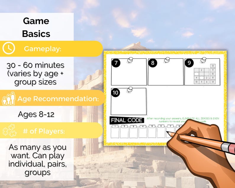 Greek Mythology Escape Room for Kids, Printable Escape Room Kit ...