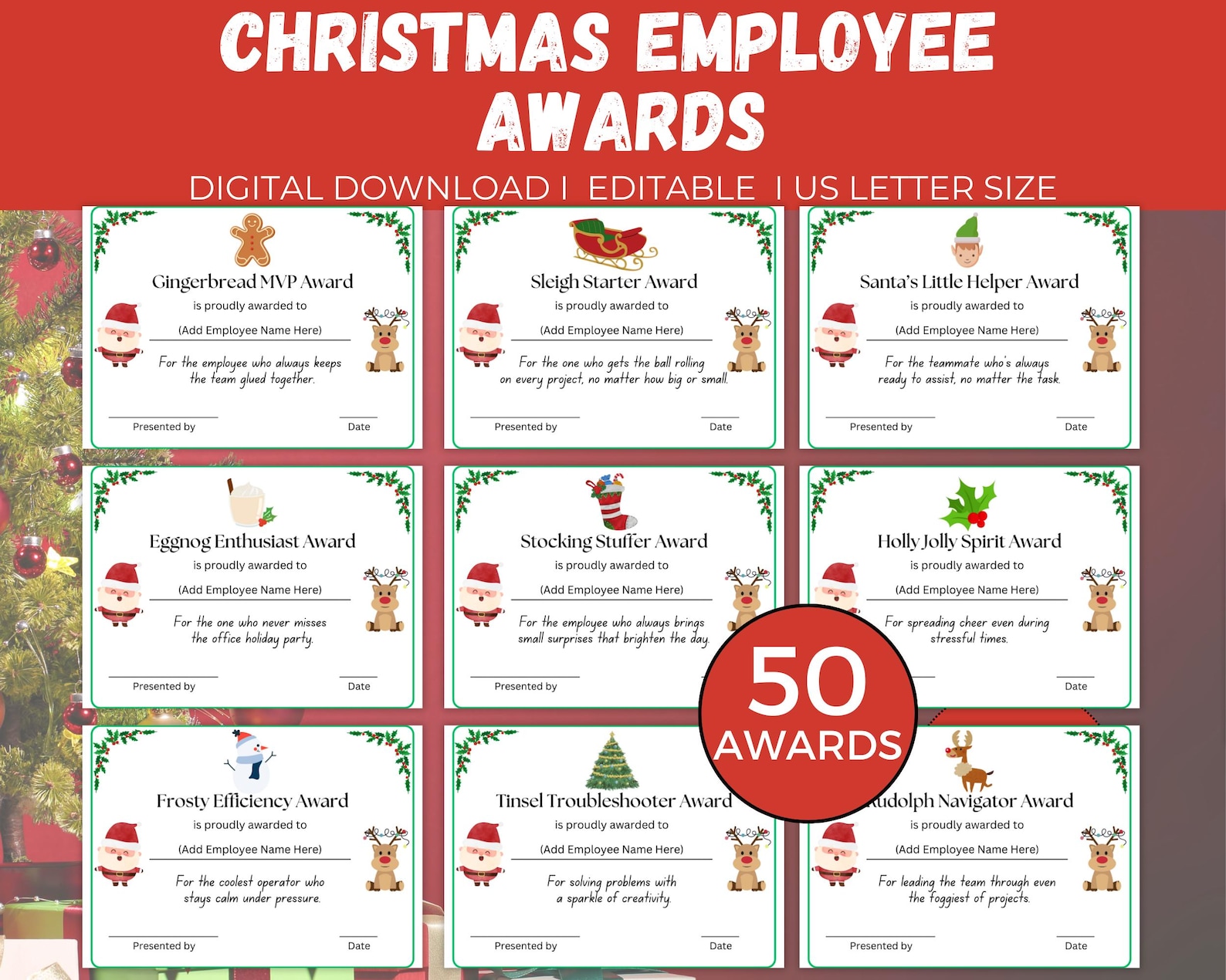 Christmas Employee Awards, 50 Funny Christmas Awards for Employees ...