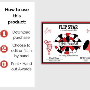 Editable Cheerleading Award Certificates, 101 Printable End of Season ...