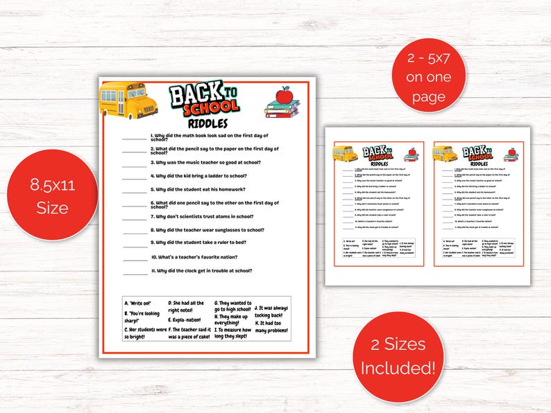 Back to School Jokes, Back to School Riddles, First Day of School ...