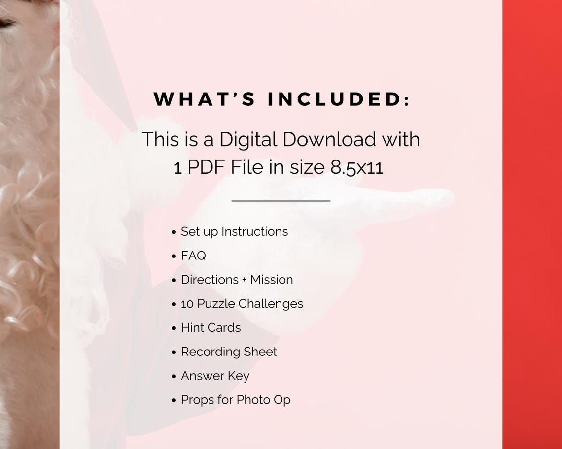 Save Santa Escape Room Game, Printable Christmas Escape Room Kit, DIY ...