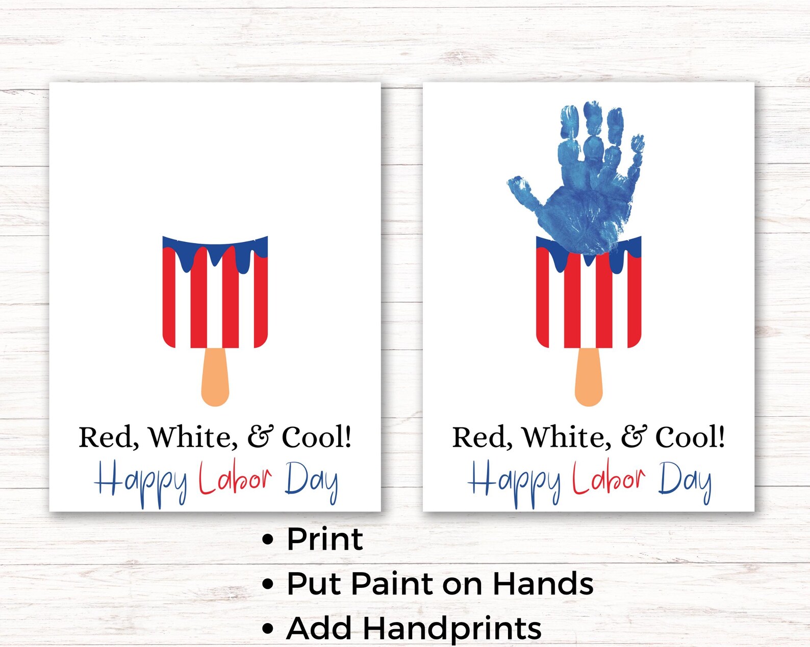 Labor Day Popsicle Handprint Art, Labor Day Handprint Craft for ...