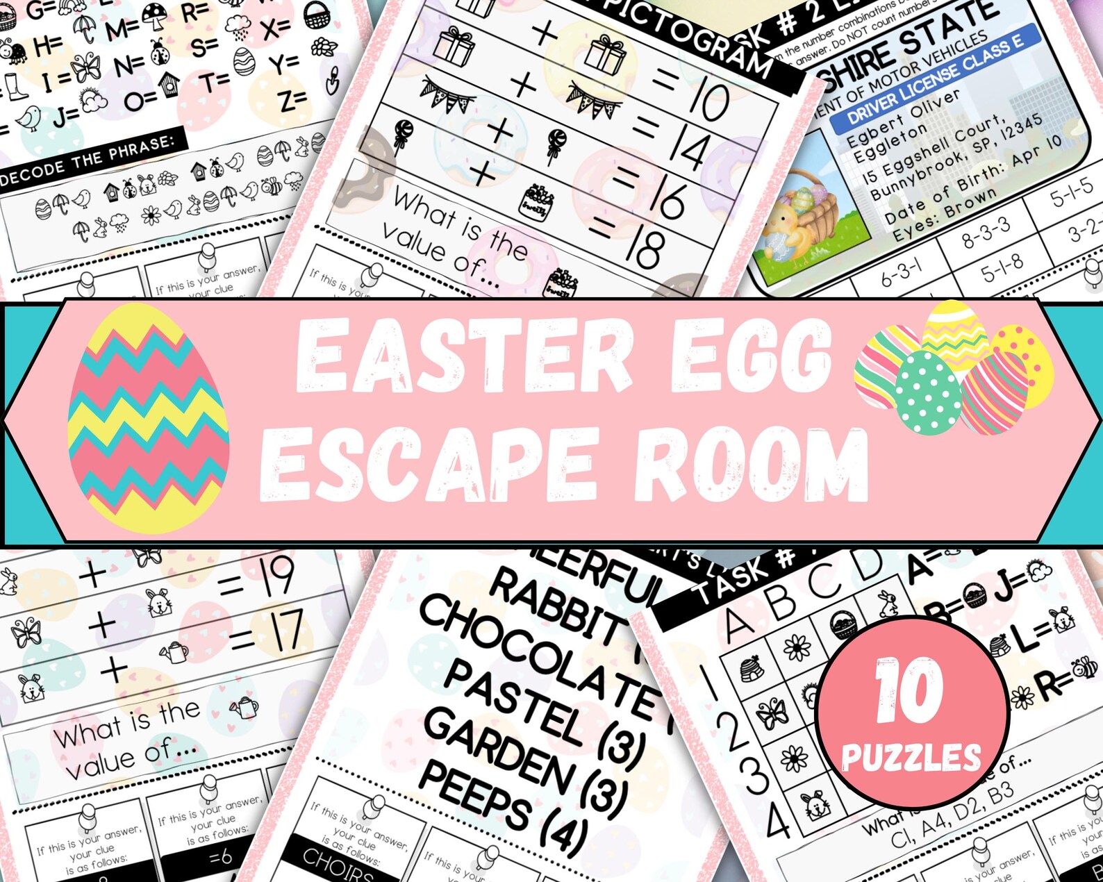 Easter Egg Escape Room Game, Printable Easter Escape Room Kit, DIY ...
