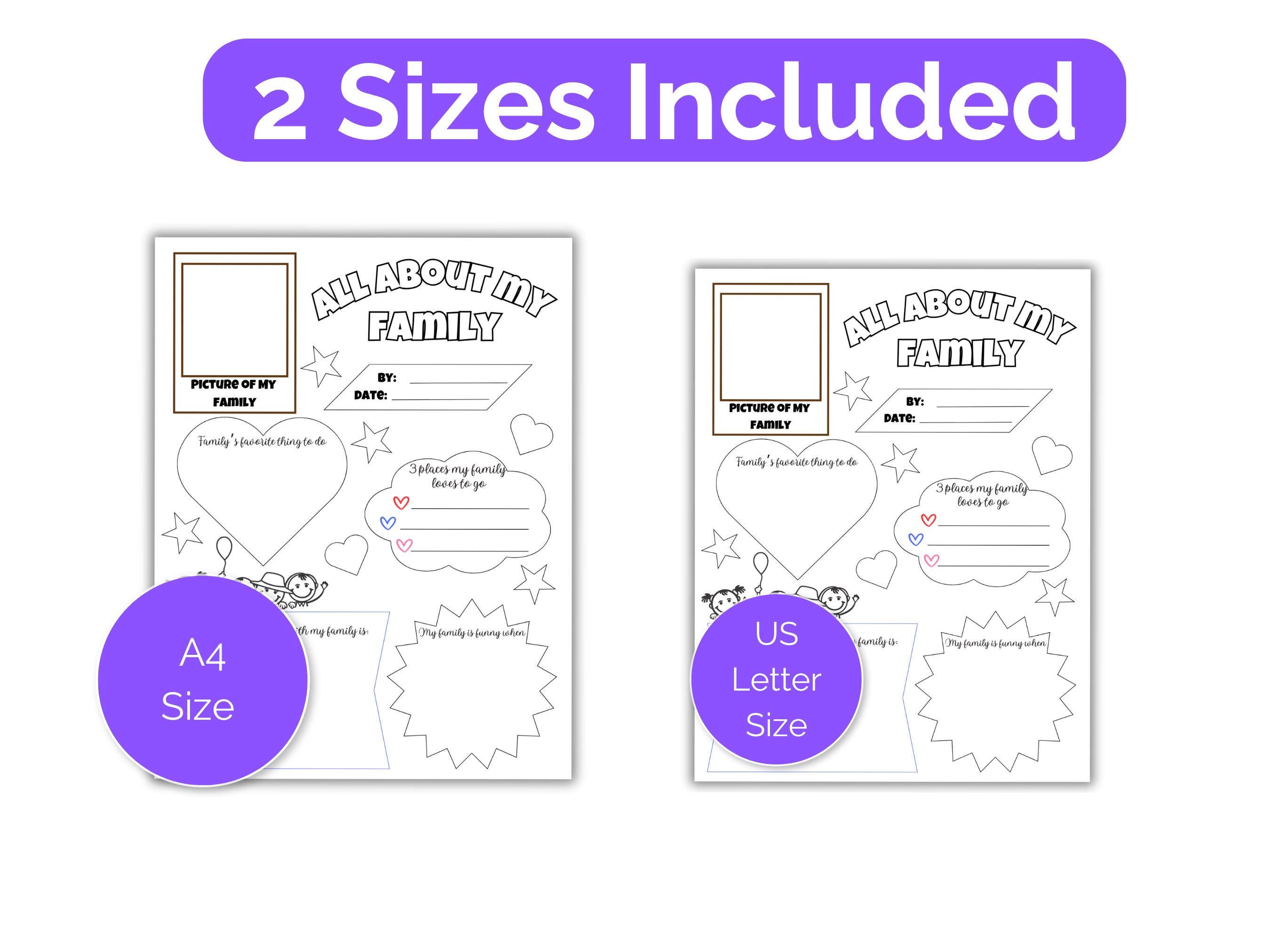 All About My Family Worksheet Printable, All About My Family Coloring ...