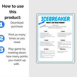 Icebreaker What's on Your Phone, Printable Icebreaker Game for Family ...