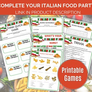 Italian Food Potluck Sign up Sheet, Printable Pasta Dinner Party ...