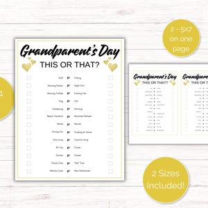 Grandparents This or That Game, Printable Grandparents Day Game ...