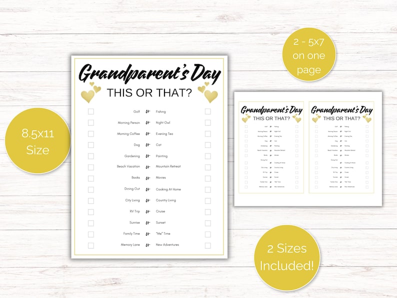 Grandparents This or That Game, Printable Grandparents Day Game ...