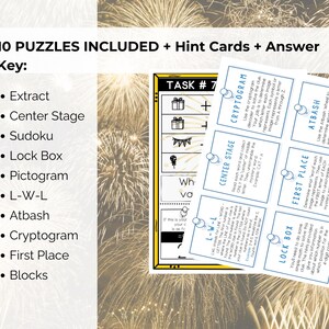 New Years Eve Escape Room Game, Printable NYE Escape Room for Kids or ...