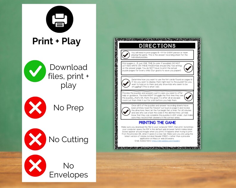 Back to School Escape Room for Kids, Printable Escape Room Kit, DIY ...