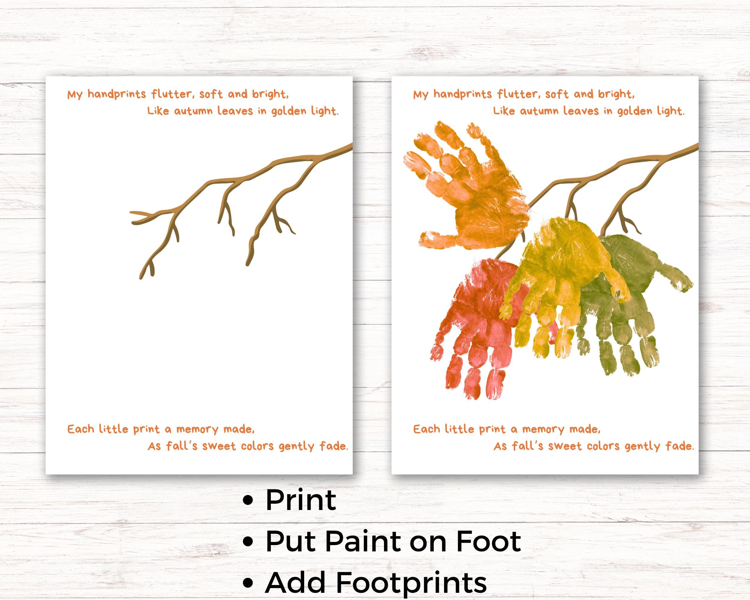 Fall Leaf Handprint Art, Fall Handprint Craft for Toddlers, Fall ...