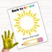 Back to School Handprint Art, Shine Bright Handprint Craft, Preschool ...