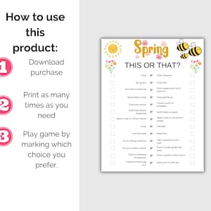 Spring This or That Game, Printable Springtime Game, Spring Icebreaker ...