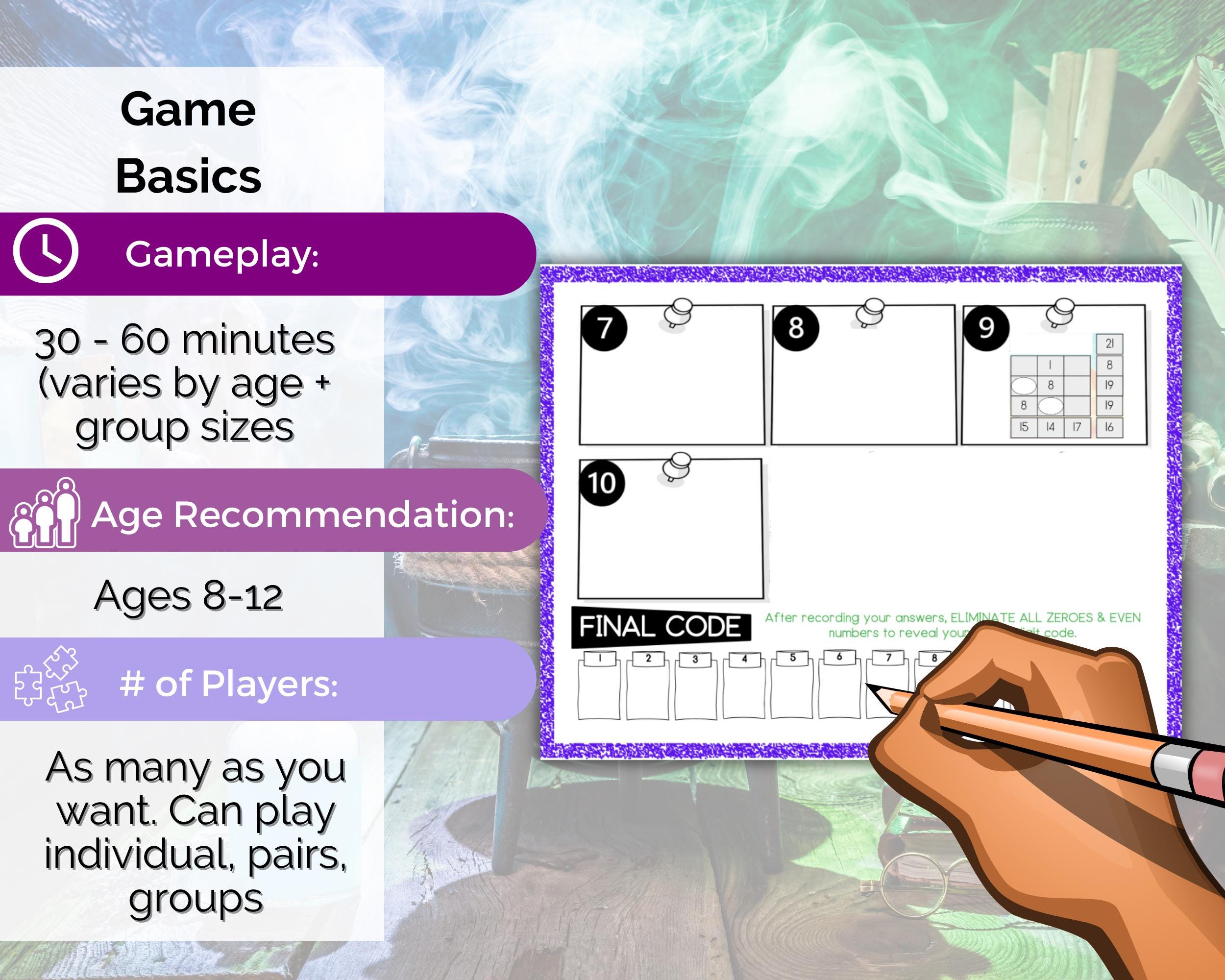 Witch Escape Room for Kids, Printable Escape Room Kit, Halloween Party ...