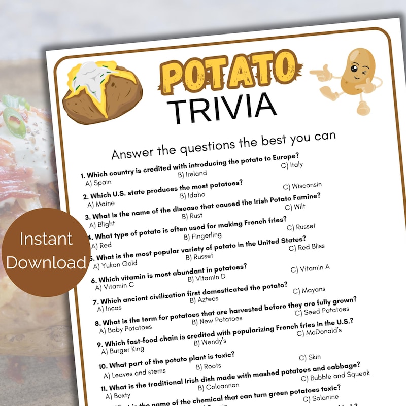 Potato Party Invitations - Etsy