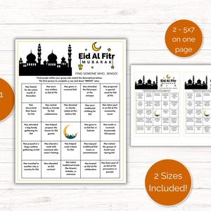 Eid Al-fitr Find Someone Who Game, Ramadan Party Mix and Mingle, Human ...