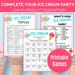 Ice Cream Social Sign up Sheet, Printable Ice Cream Party Sign up Form ...