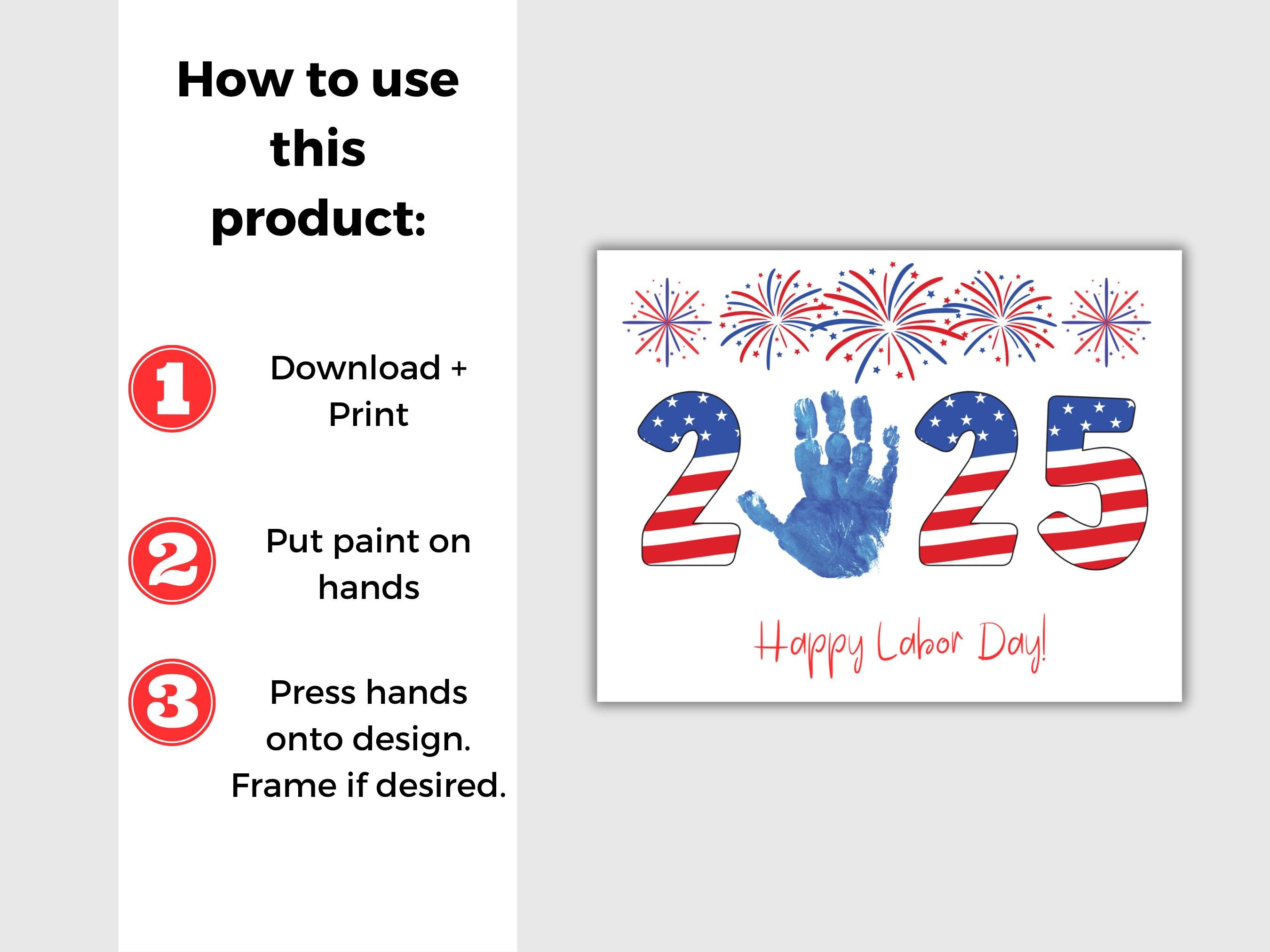 Labor Day 2025 Handprint Art, Labor Day Handprint Craft for Toddlers ...
