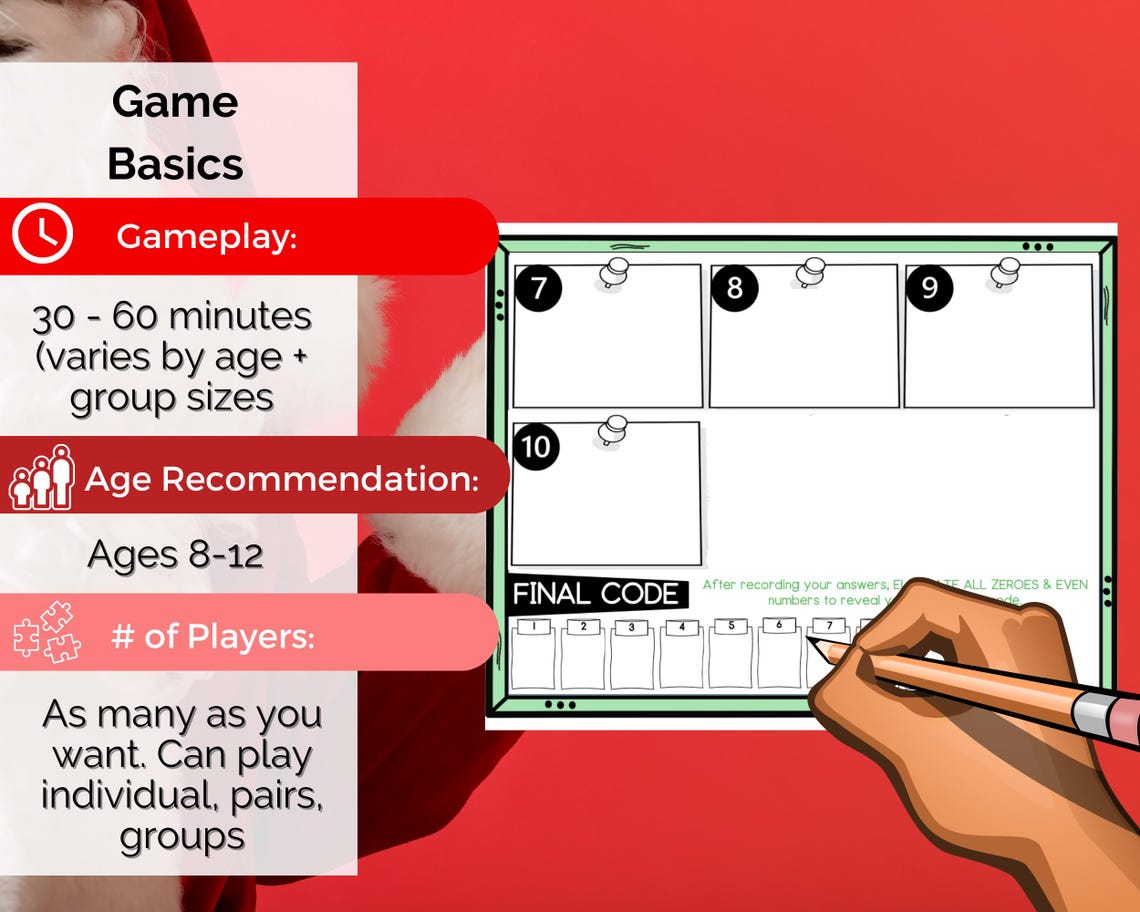 Save Santa Escape Room Game, Printable Christmas Escape Room Kit, DIY ...