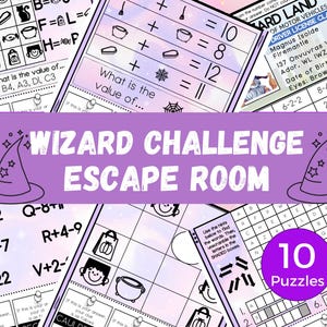 Wizard Escape Room Game for Kids, Printable Escape Room Kit, Wizard ...