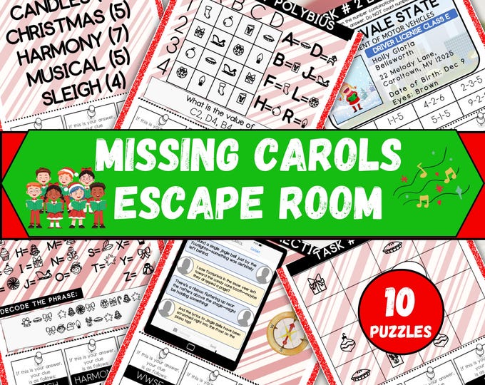 Christmas Escape Room: Family Holiday Party Game (printable) - Etsy Canada