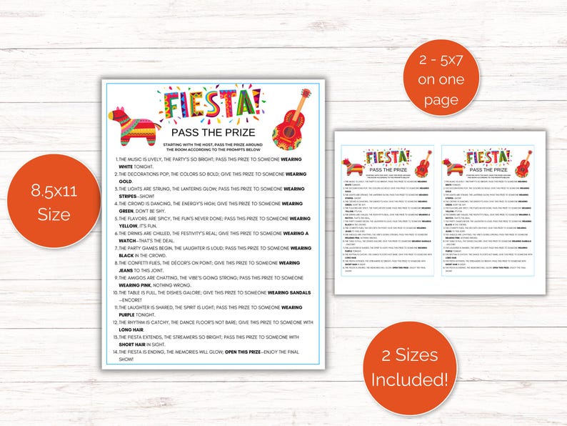 Fiesta Pass the Prize, Printable Fiesta Pass the Parcel Game, Fiesta ...