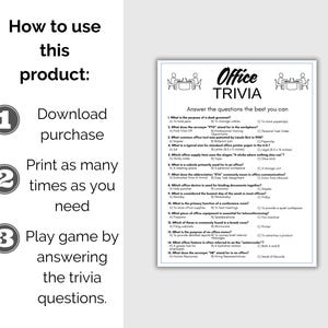 Office Trivia Game, Coworker Quiz, Printable Office Team Building Games ...