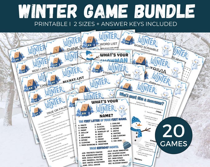Winter Trivia Game, Winter Jeopardy, Winter Seniors Game, Winter School ...