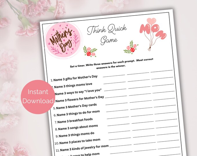 Mother's Day Riddles | Printable Mother's Day Games for Kids and Adults ...