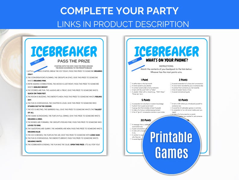 Icebreaker Jokes, Printable Icebreaker Riddles, Icebreaker Game for ...