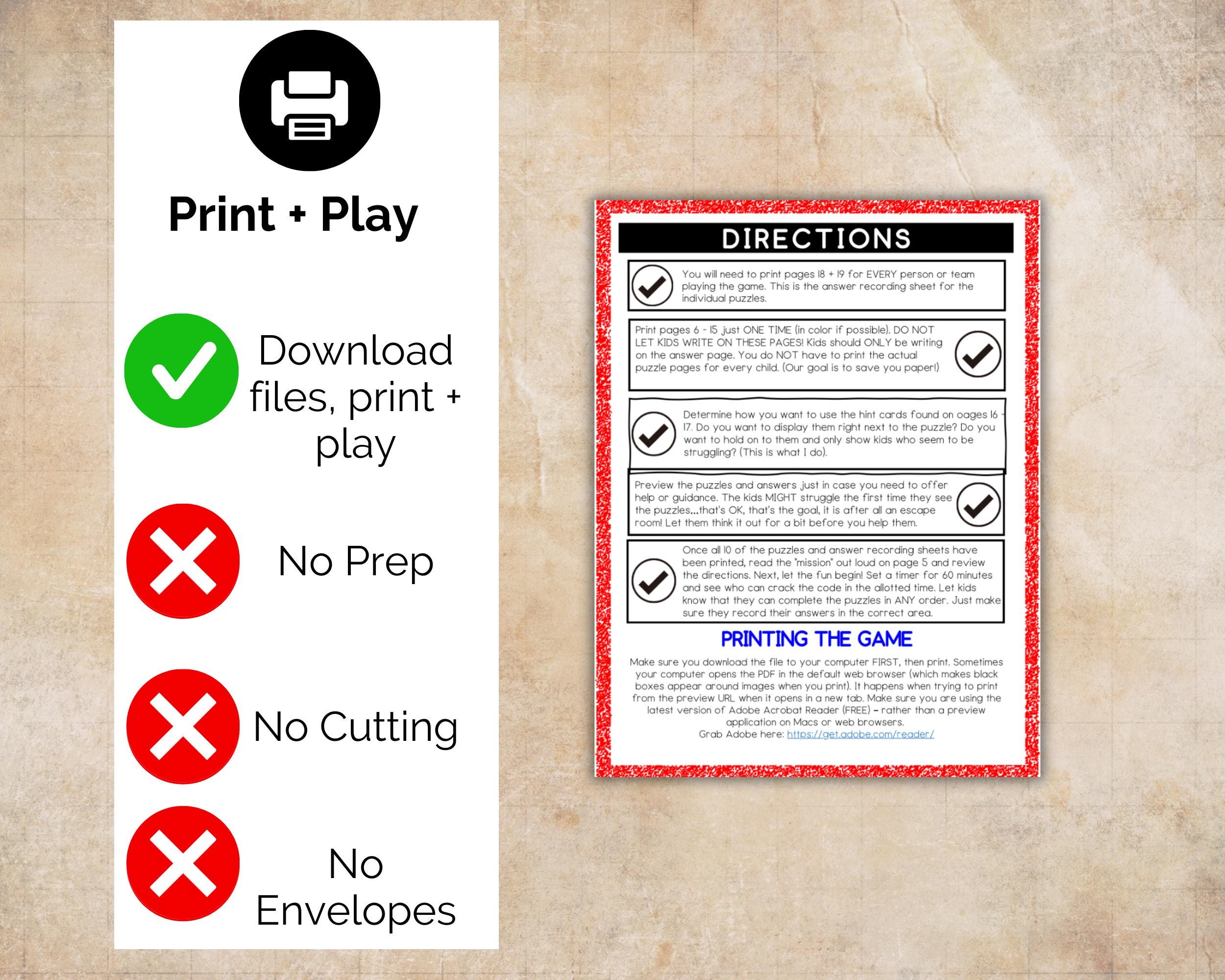 Pirate Escape Room for Kids, Printable Escape Room Kit, Birthday Party ...