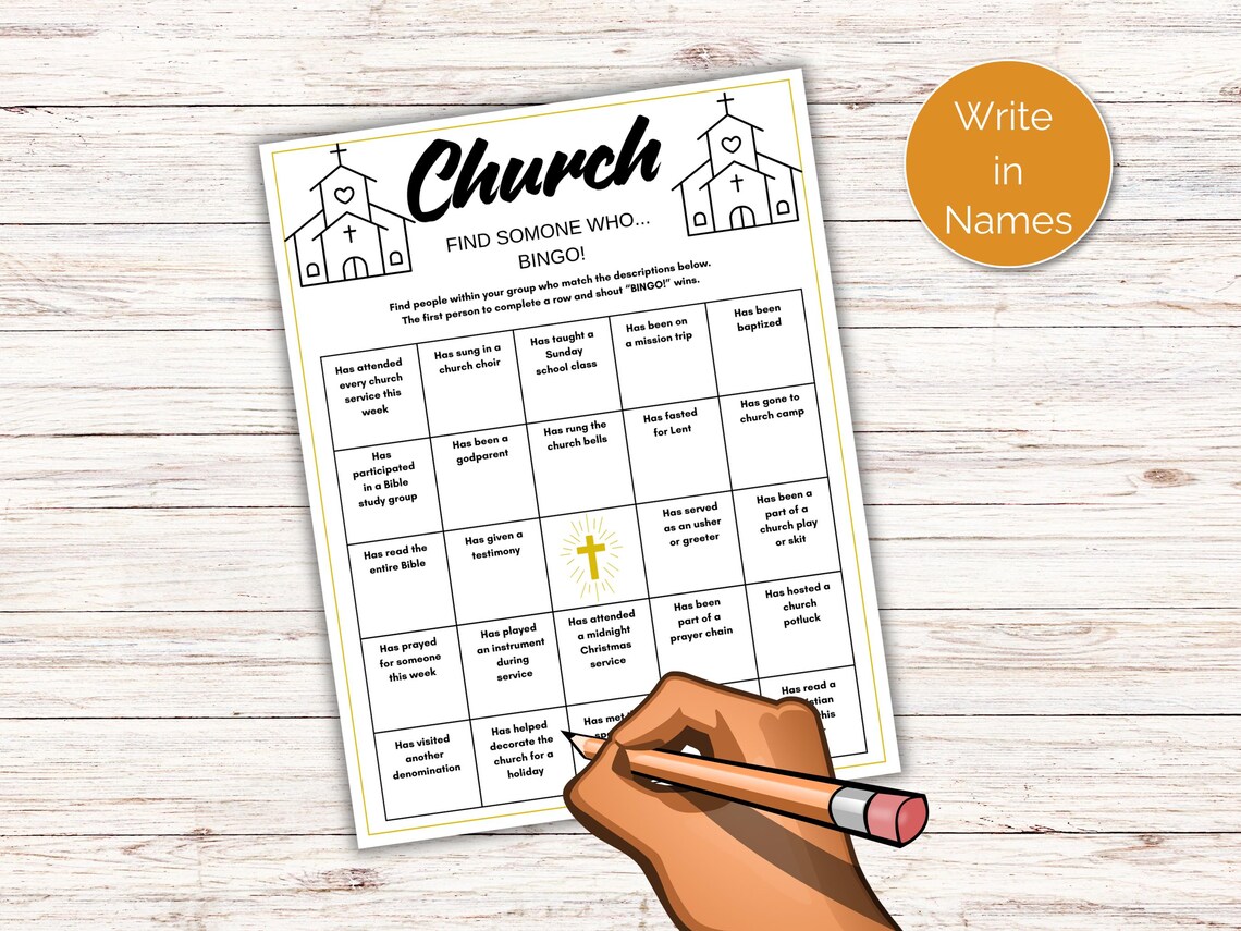 Church Find Someone Who Game, Church Mix and Mingle, Printable ...