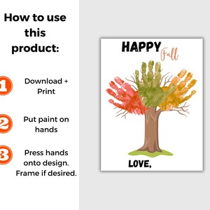 Fall Tree Handprint Art, Fall Handprint Craft for Toddlers, Fall ...