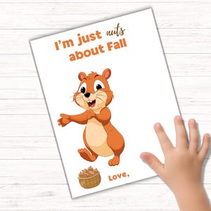 Squirrel Fall Footprint Art, Fall Handprint Craft for Toddler, Fall ...