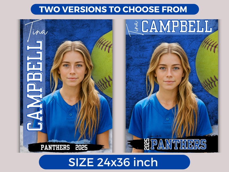 Editable Senior Softball Banner Template, Custom Softball Poster ...
