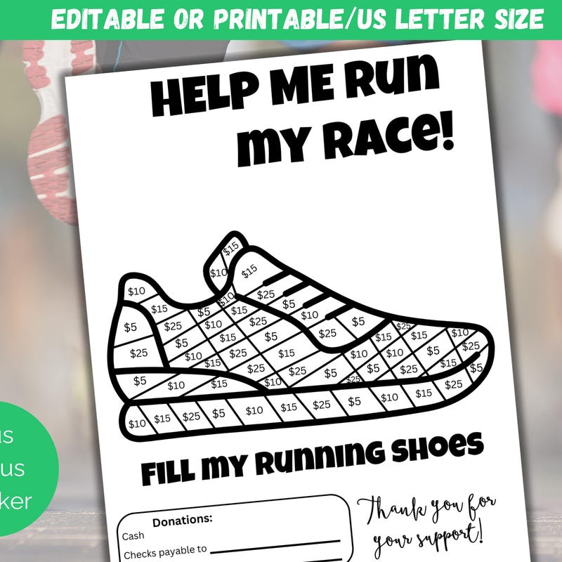 Shoes Fundraiser Template - Etsy