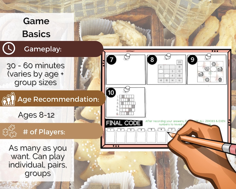 Baking Escape Room Game, Printable Baking Escape Room Kit, DIY Escape ...