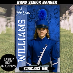 Editable Senior Marching Band Banner Template, Custom Marching Band ...